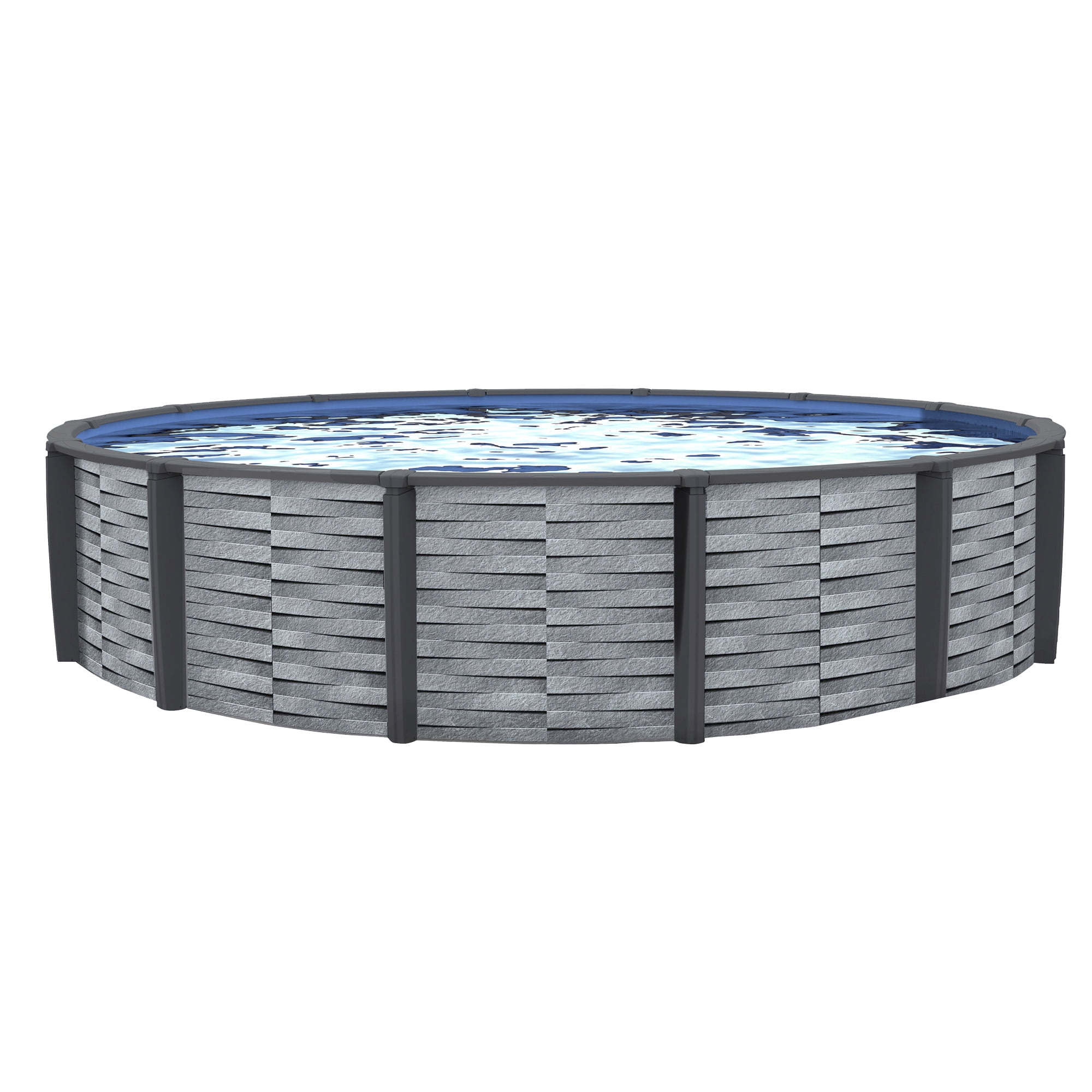 Blue Wave Affinity 30-ft Round 52-in Deep Resin Pool w/ 7-in Top Rail ...