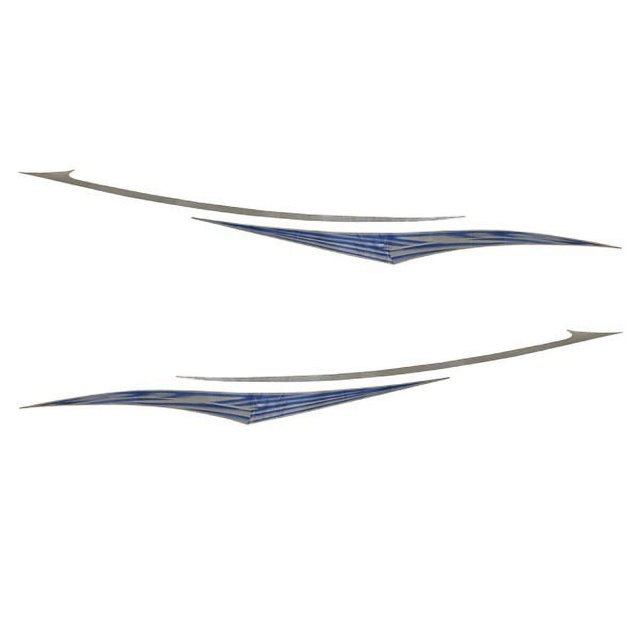 Blue Wave Boat Graphic Decal U25763-01 | Blue Silver (Set of 2 ...