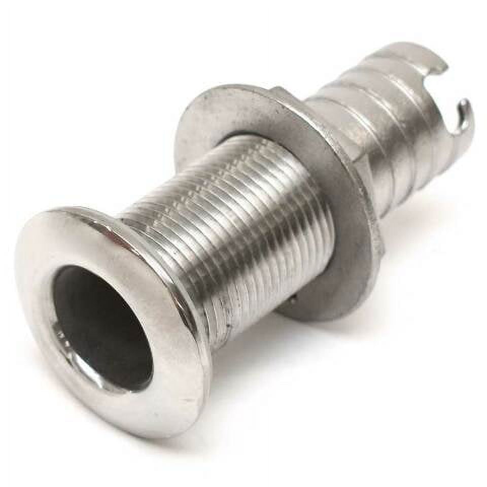 Blue Wave Boat Thru Hull | Straight 1 1/8 Inch Stainless Steel ...