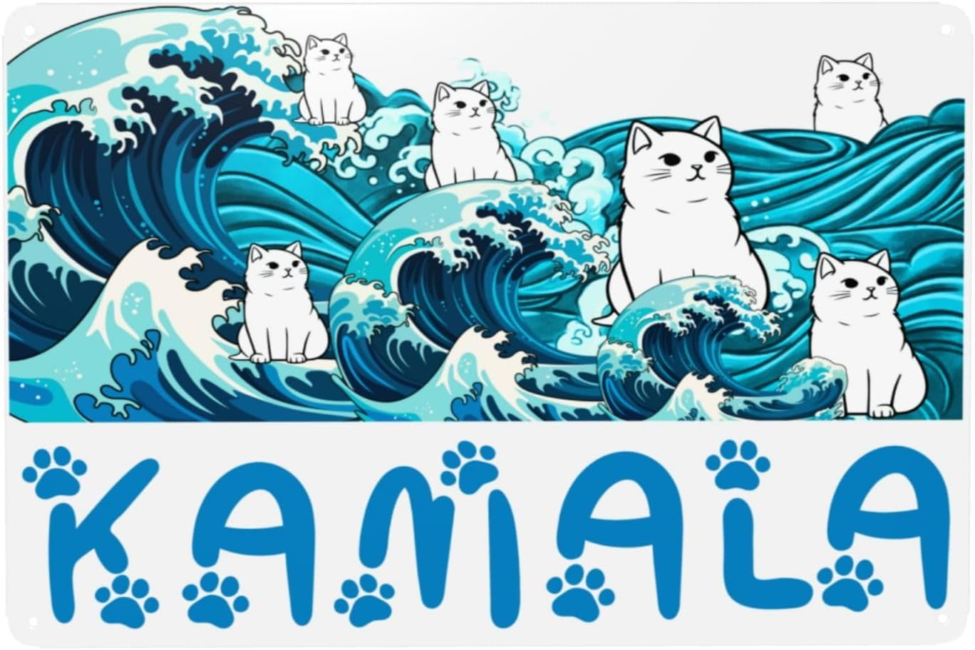 Blue Wave Cats For Kamala Harris Walz Childless Cats Ladies Vote Blue ...