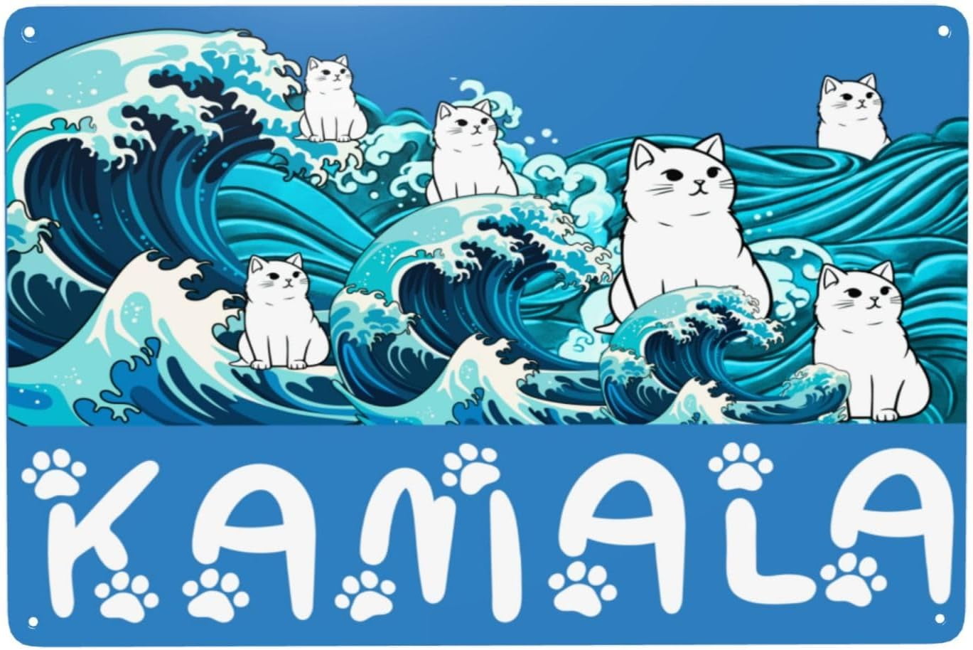 Blue Wave Cats For Kamala Harris Walz Childless Cats Ladies Vote Blue ...