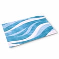 Blue Wave Door Mat Abstract Non Slip Absorbent Entrance Mat Washable ...
