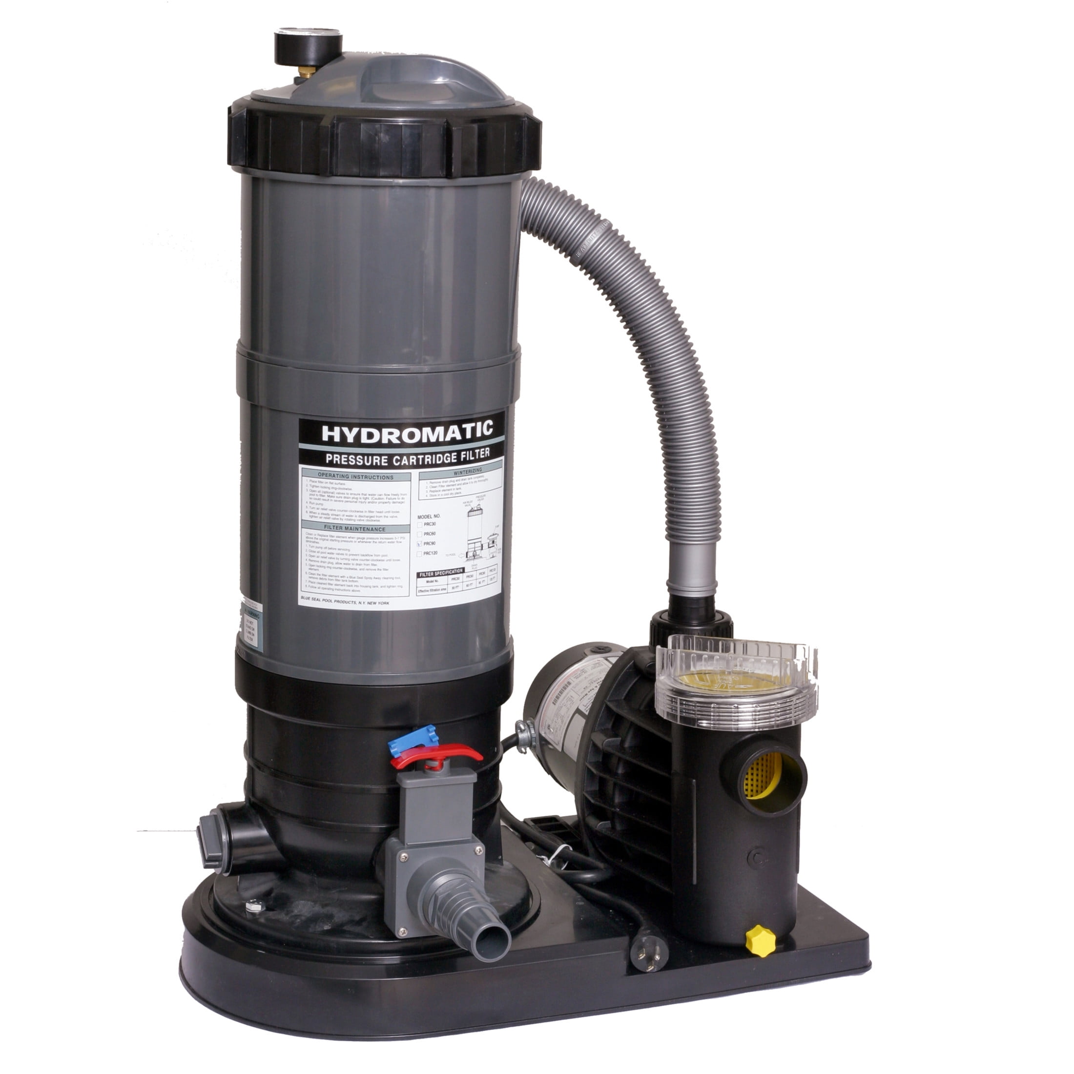 Blue Wave Hydromatic 90 SF Above Ground Pool Cartridge Filter System ...