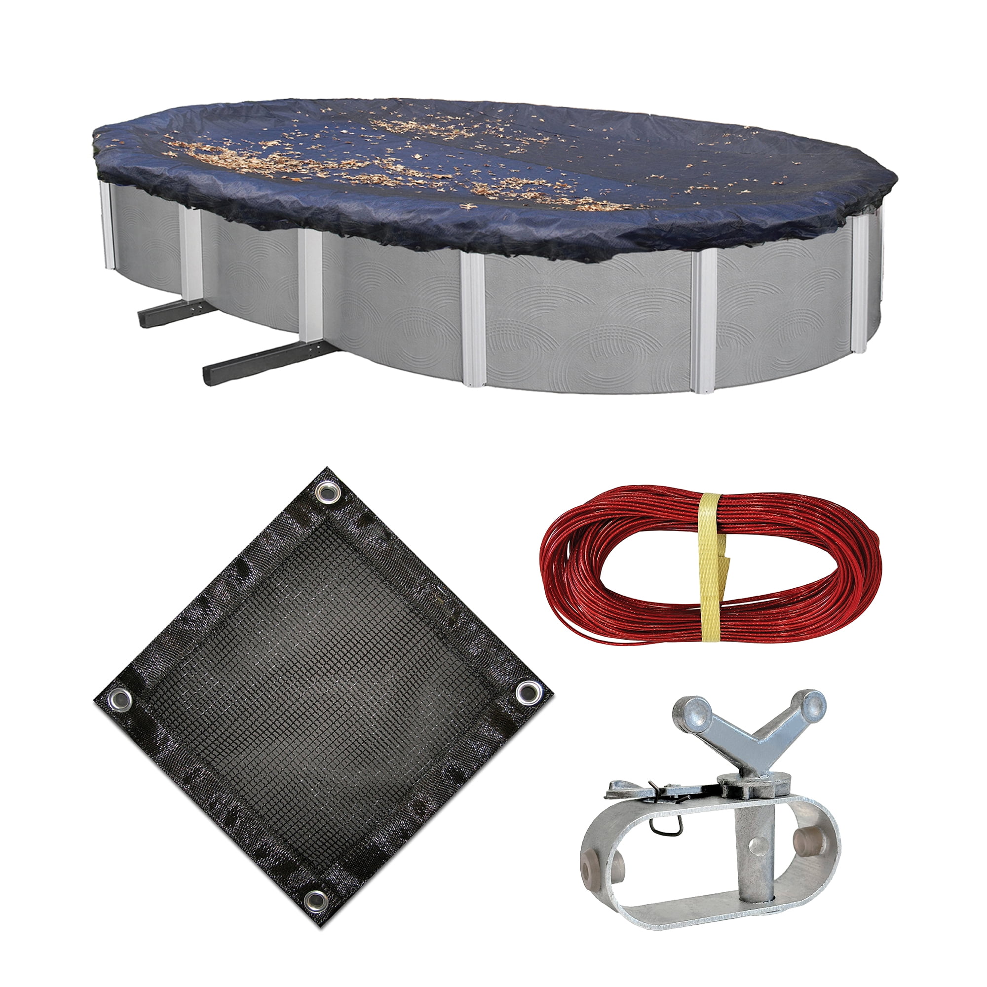 Blue Wave Heavy Duty Pool Covers, Polyethylene, Black, 6 lb - Walmart.com