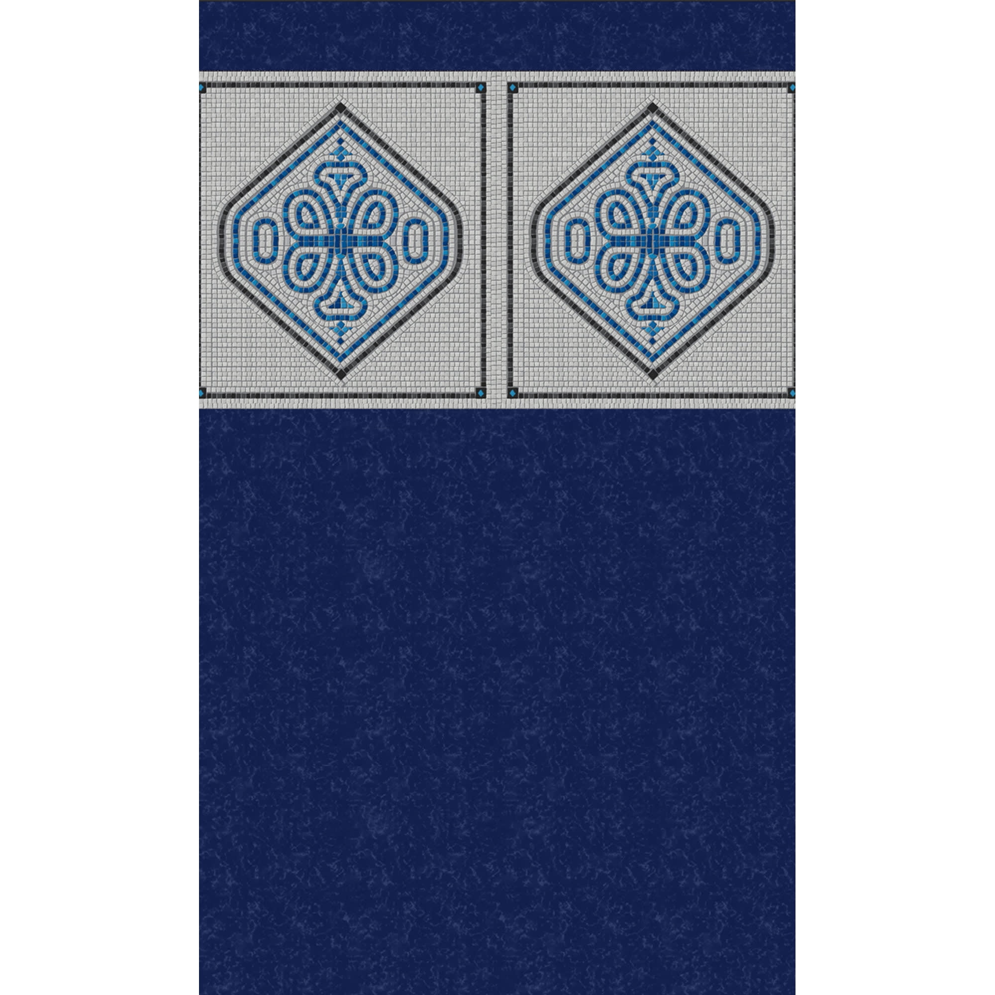 Blue Wave Mangalore Mosaic Above Ground Unibead Pool Liner 12 ft. x 24 ...