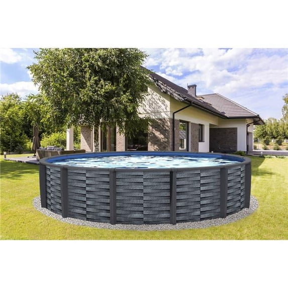 Blue Wave Metal-Walled Above Ground 18' x 52” Round Pool - Walmart.com