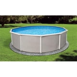 Blue Wave NB2536 Belize 18'x33' Oval 52'' Steel Pool with 6'' Top Rail ...