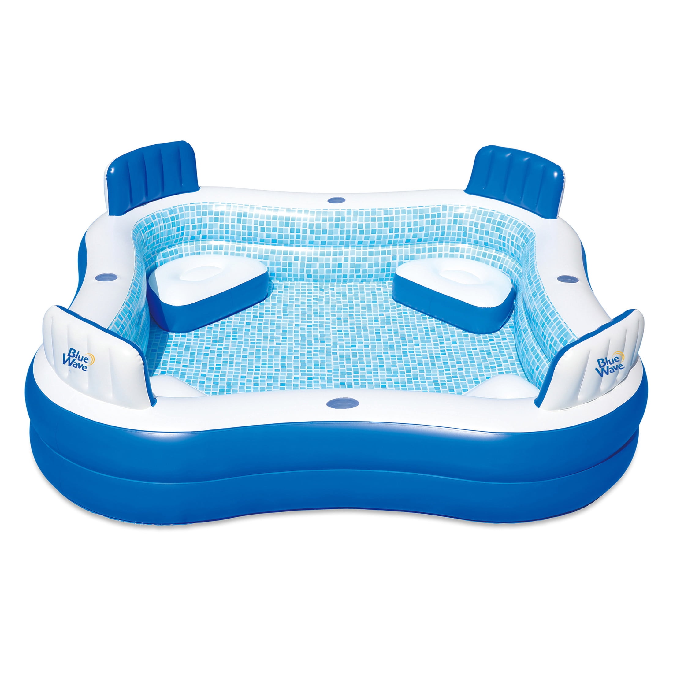 Blue Wave, Inflatable Pool, 88"x88"x26" with Cover, Family Fun ...
