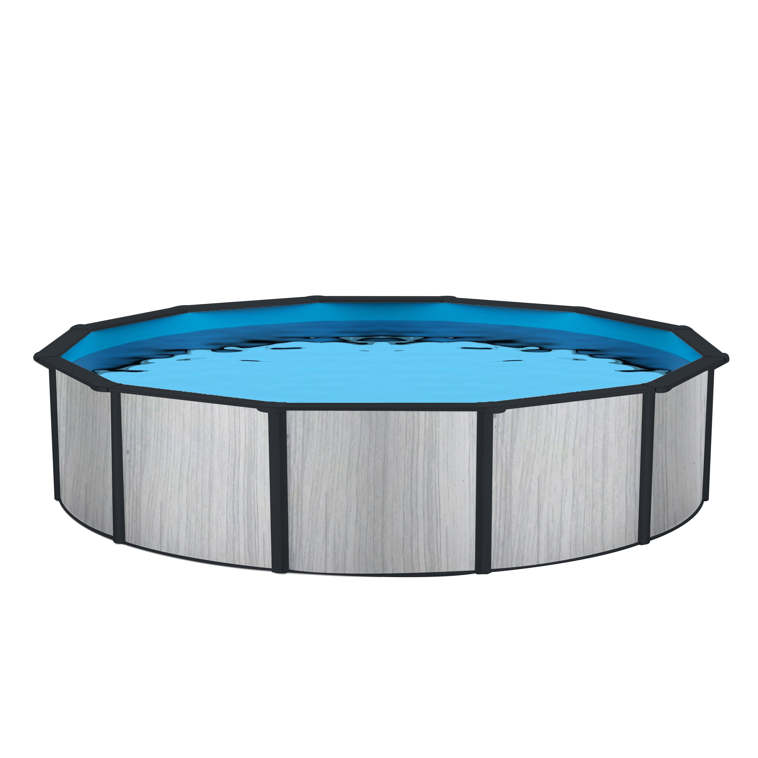 Blue Wave Savannah 30-ft Round 52-in Deep Hybrid Pool Package with 8-in ...
