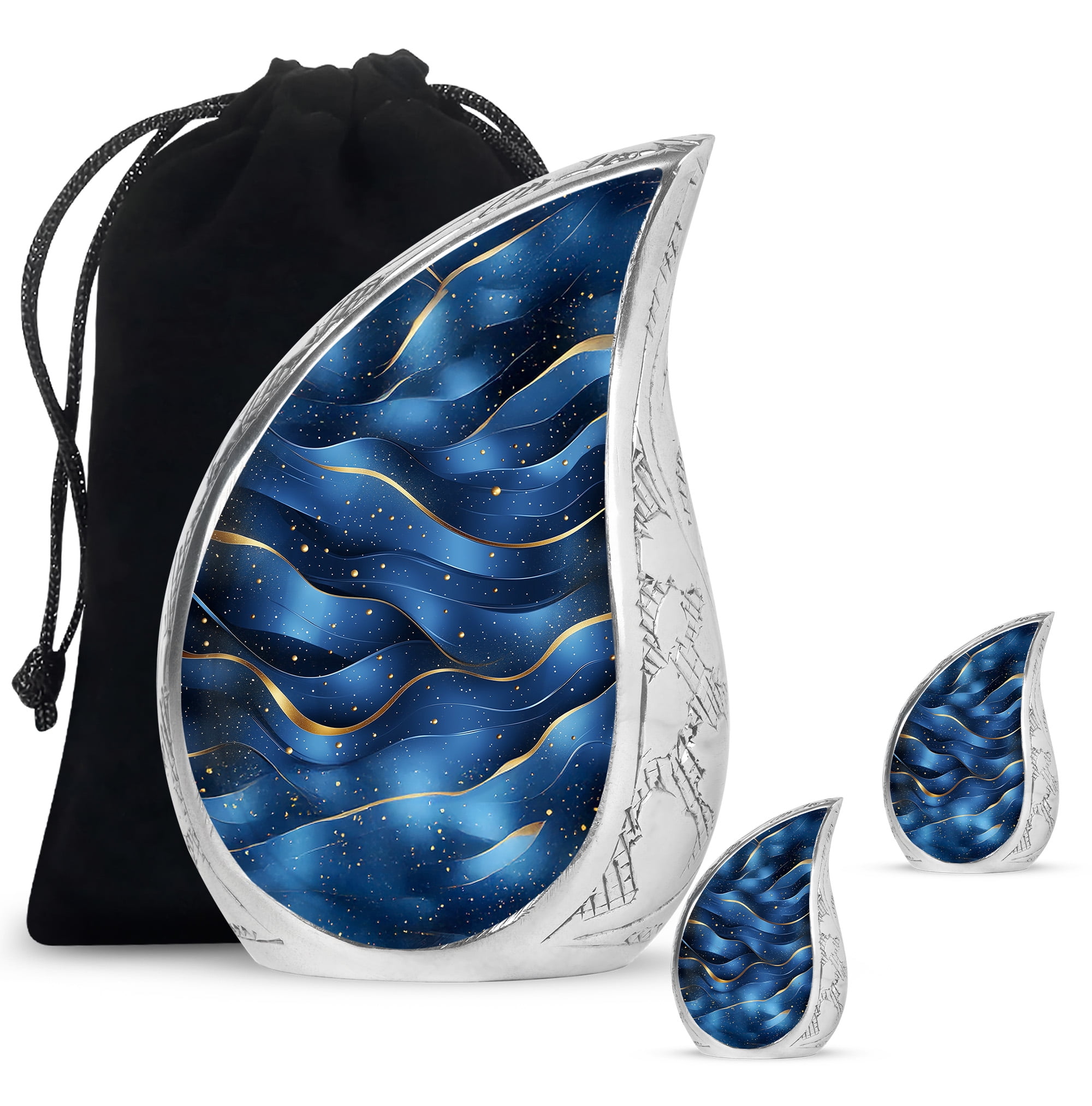 Blue Wave Urns For Human Ashes Adult Mom - Cremation Large Urn For ...