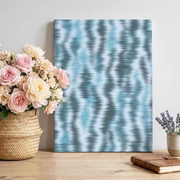 Blue Waves Canvas Wall Art for Living Room, Country Abstract Minimalist ...