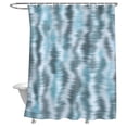 Blue Waves Shower Curtain, Country Abstract Minimalist Blurred Stripes ...