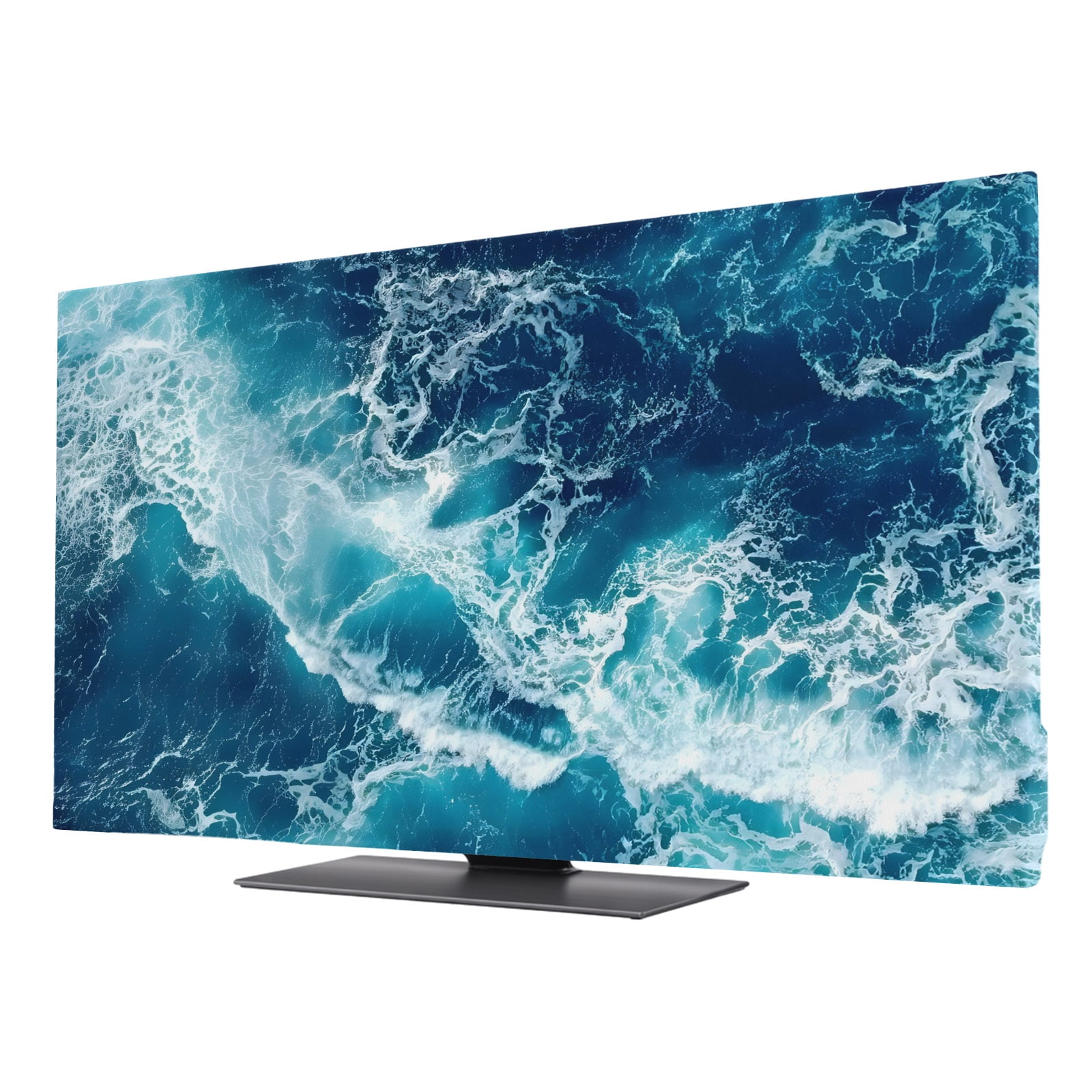 Blue Waves TV Cover for 55 Inch Screen, Stretch Fabric Dustproof TV ...