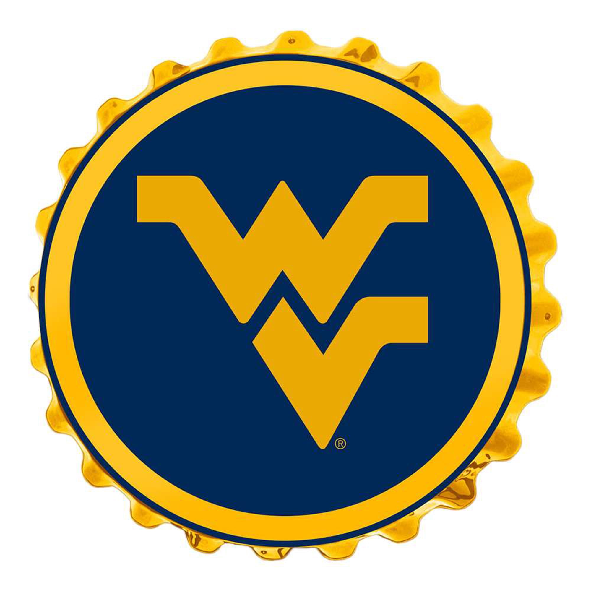 Blue West Virginia Mountaineers Bottle Cap Wall Sign - Walmart.com