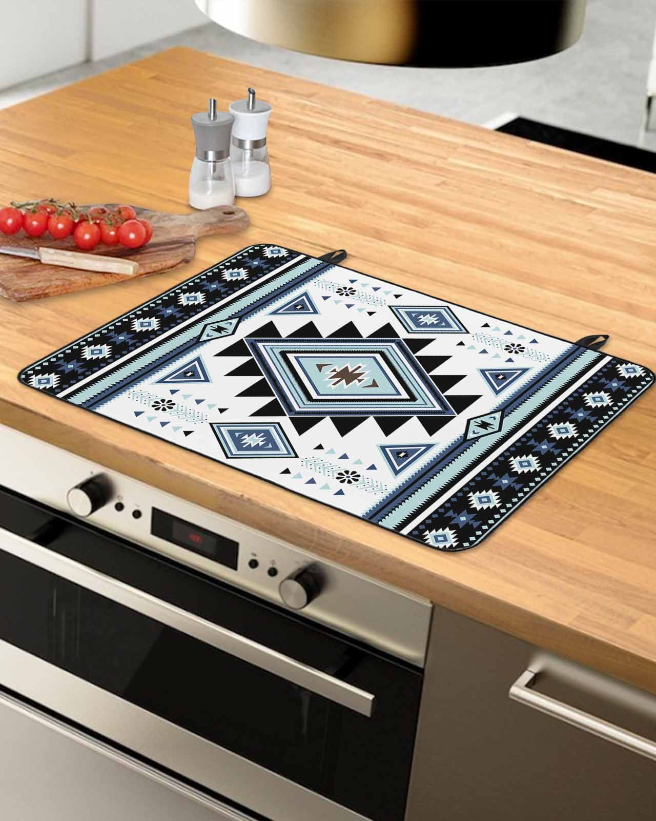 Blue Western Stove Top Covers for Electric Stove, Heat Insulation ...