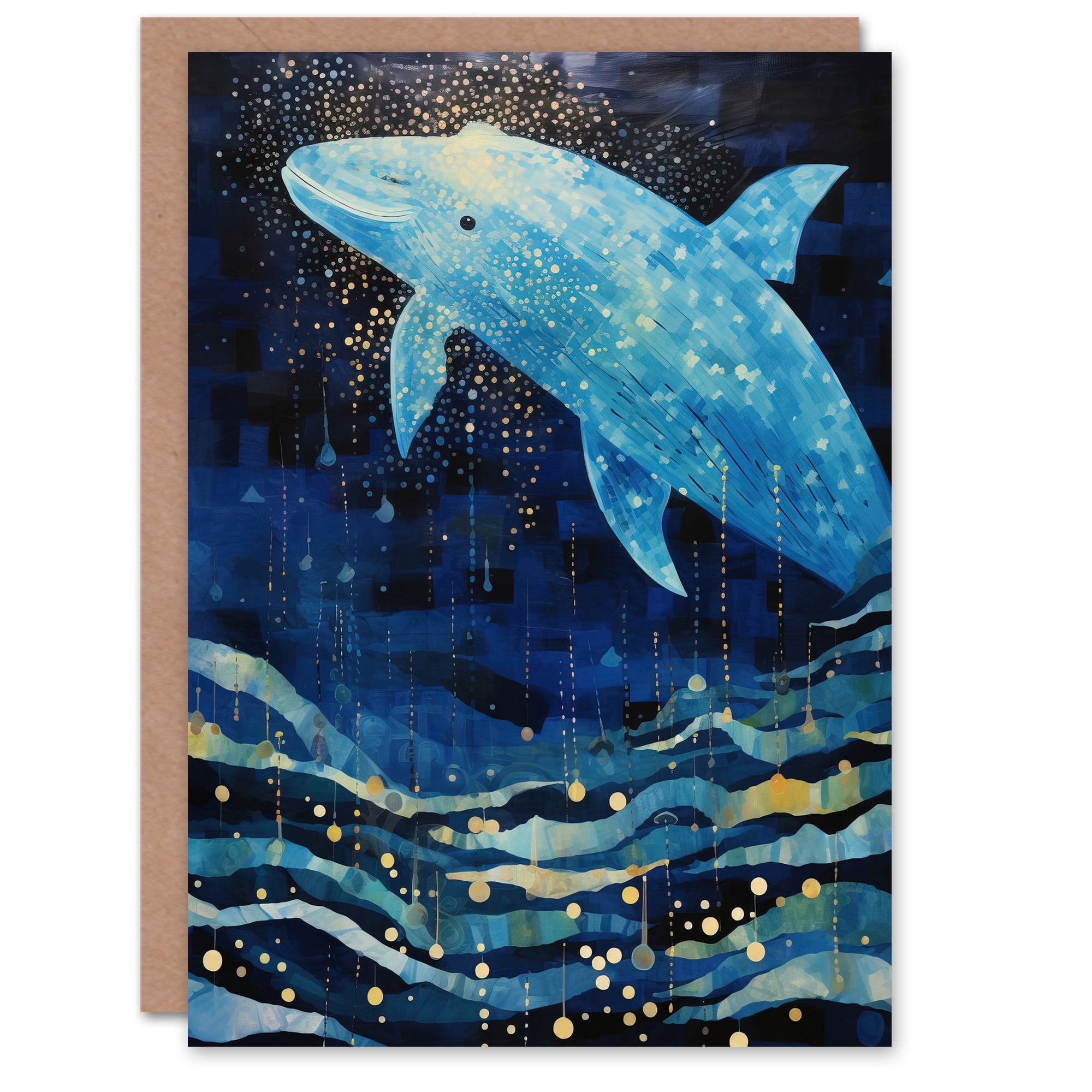 Blue Whale Breach Moonlit Seascape for Wife Her Mum Sister Daughter Mom ...