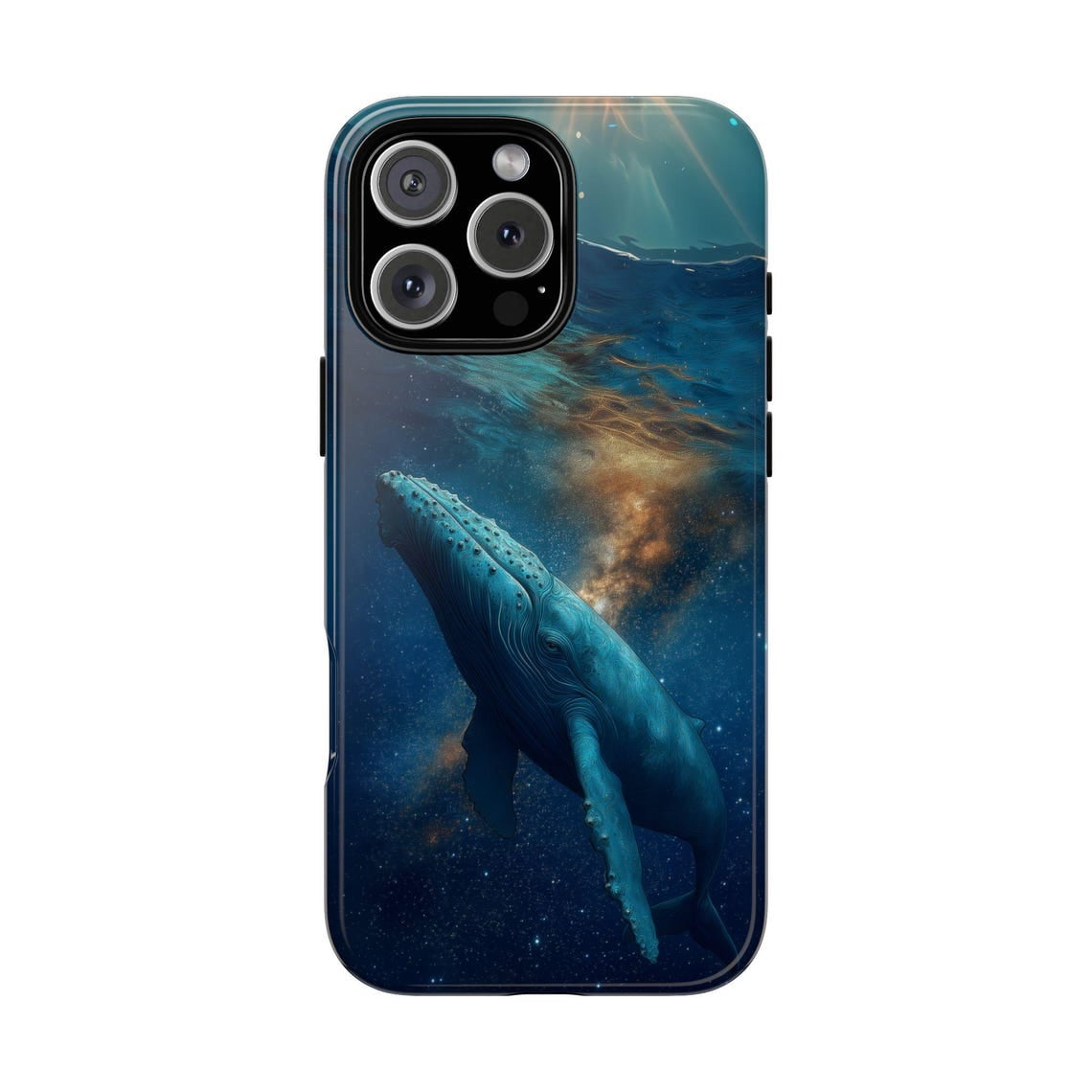 Blue Whale Celestial Ocean Phone Case Deep Sea Fantasy Art for iPhone ...