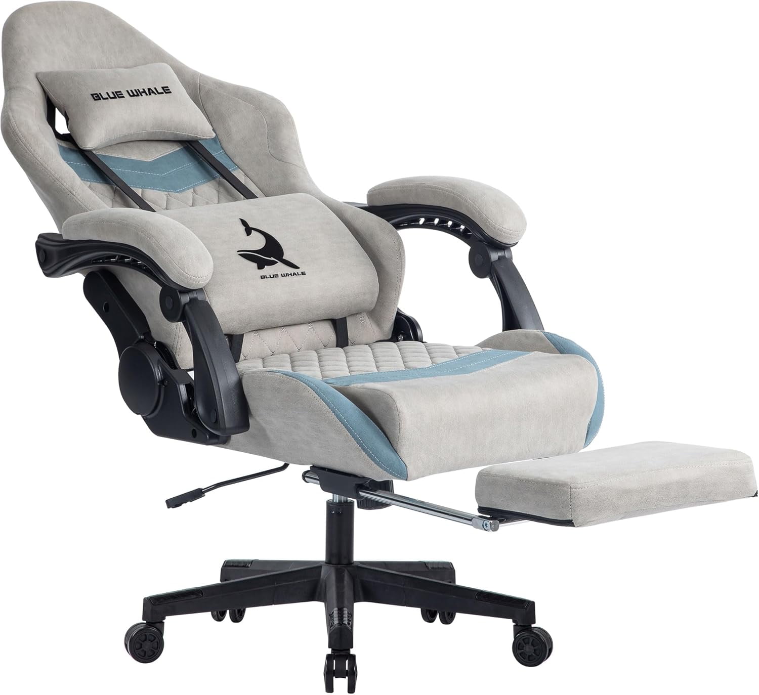 Blue Whale Gaming Chair for Adult 350lbs Computer Chair with Adjustable Lumbar Support Headrest ...