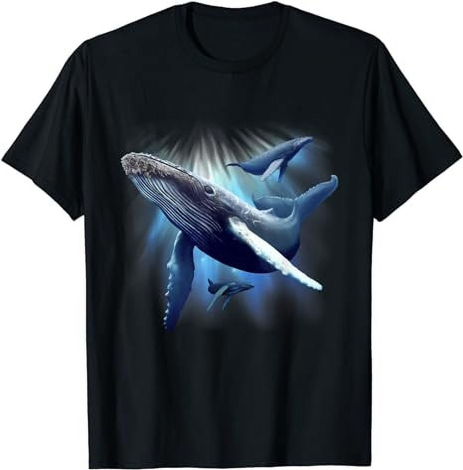Blue Whale Humpback Marine Sea Animal Ocean Save Whales T-Shirt ...