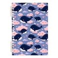 Blue Whale Pattern A5 Notebook Refillable 60 Sheets Detachable Ring ...