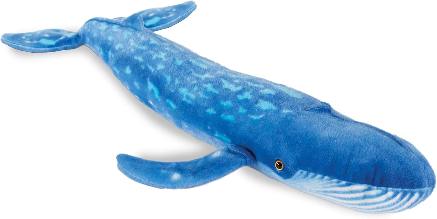 Blue Whale Plush Toy - Realistic Stuffed Animal Gift for Kids All Ages ...