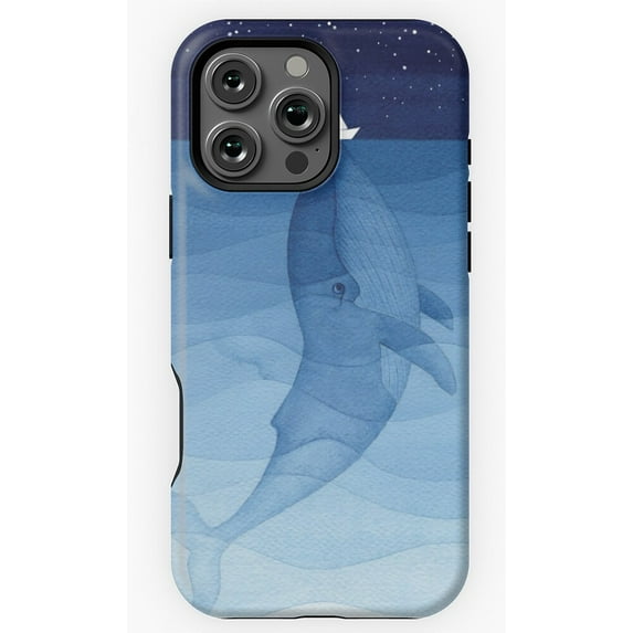 Blue Whale Sea Animal Art Phone Case for iPhone 16 15 14 13 12 11 Pro ...