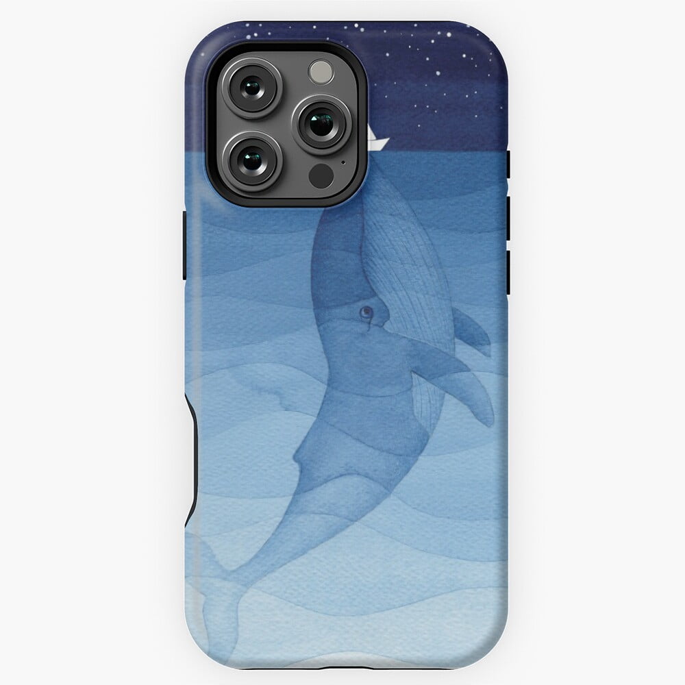 Blue Whale Sea Animal Ocean Art Phone Case Compatible iPhone 17 through ...