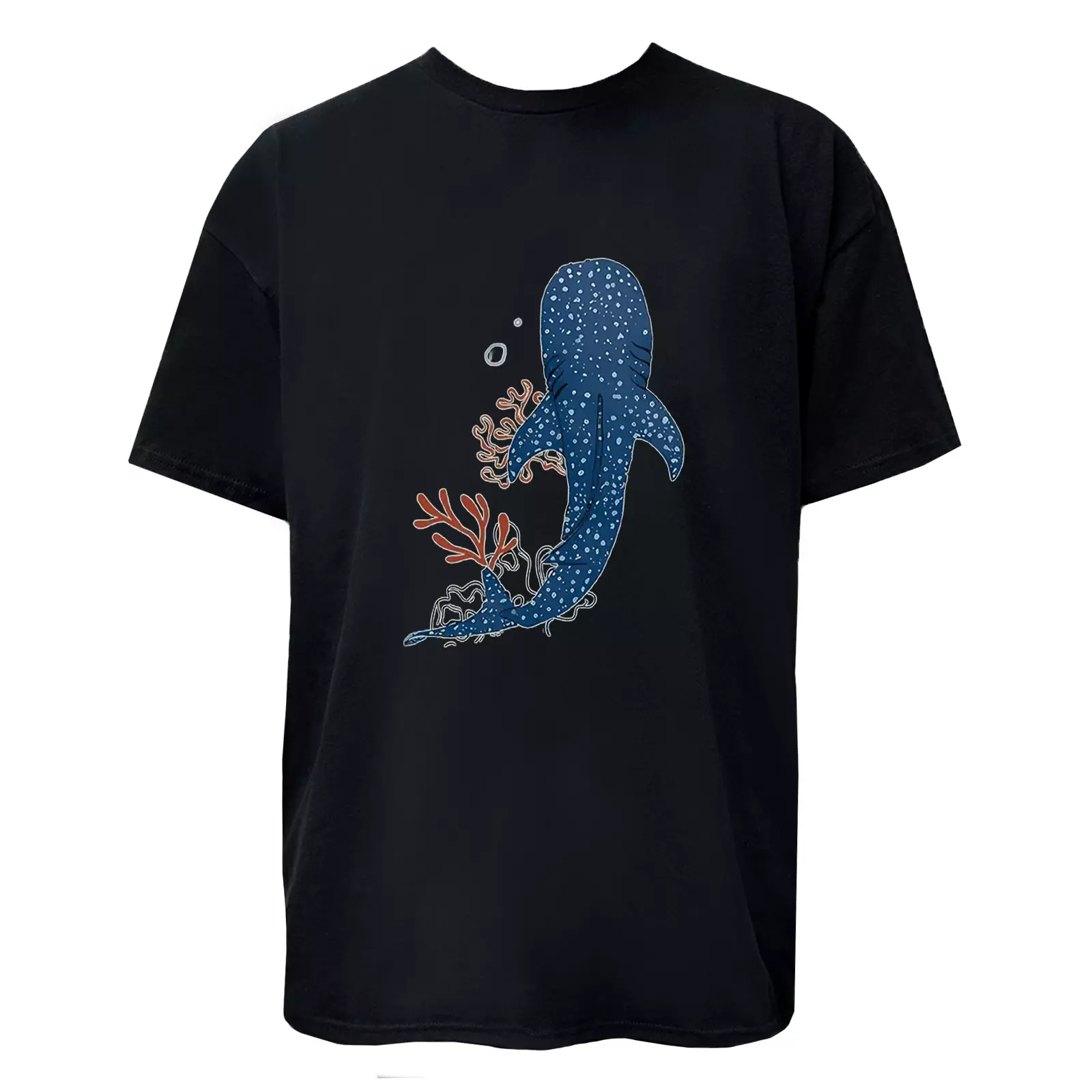 Blue Whale Under the Sea Graphic T-Shirt Unisex Tee Women Men - Walmart.com