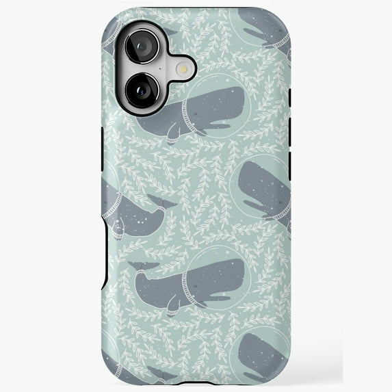 Blue Whale in Space Cosmic Galaxy Phone Case with iPhone 17 to 11 Pro ...