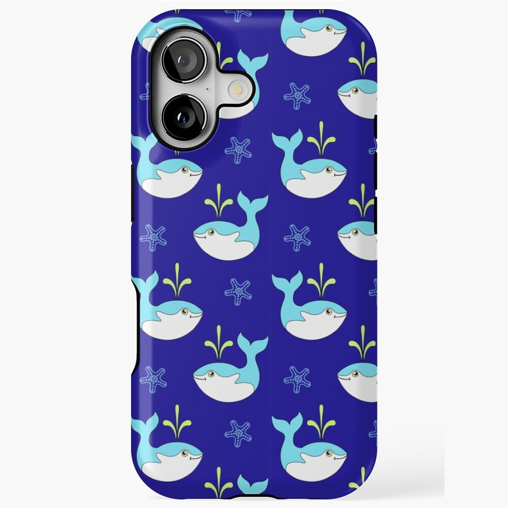 Blue Whales Green Fountains Starfish Phone Case 17 16 15 14 13 12 11 ...
