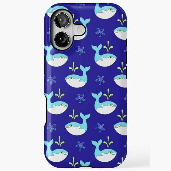Blue Whales Green Fountains Starfish Phone Case 17 16 15 14 13 12 11 ...