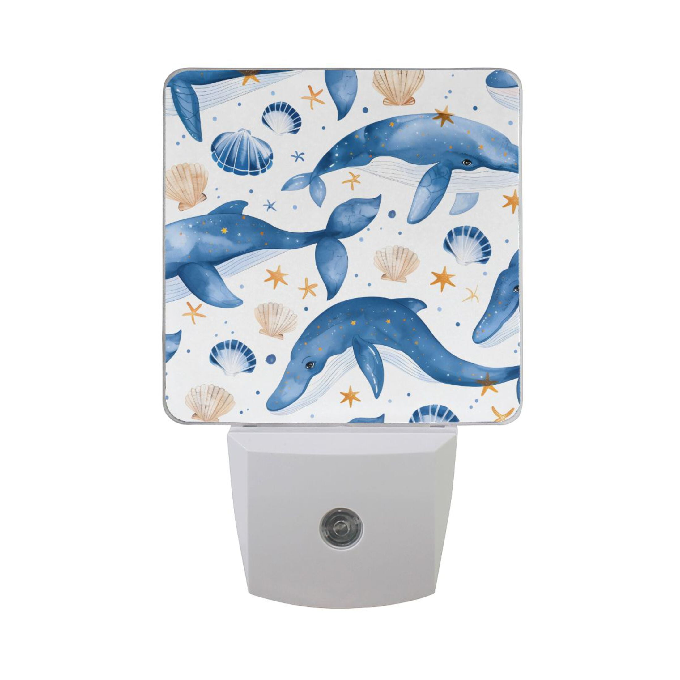 Blue Whales Seashells Stars Night Light 2 Pack LED Nightlight Plug into ...
