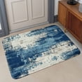 Blue White Abstract Art Front Door Mat Indoor Entrance, Modern Painting ...