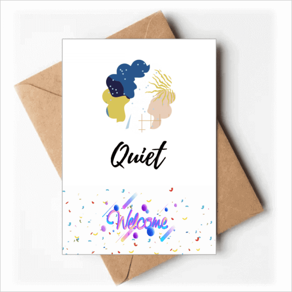 Blue White Abstract Art Welcome Back Greeting Cards Envelopes Blank ...