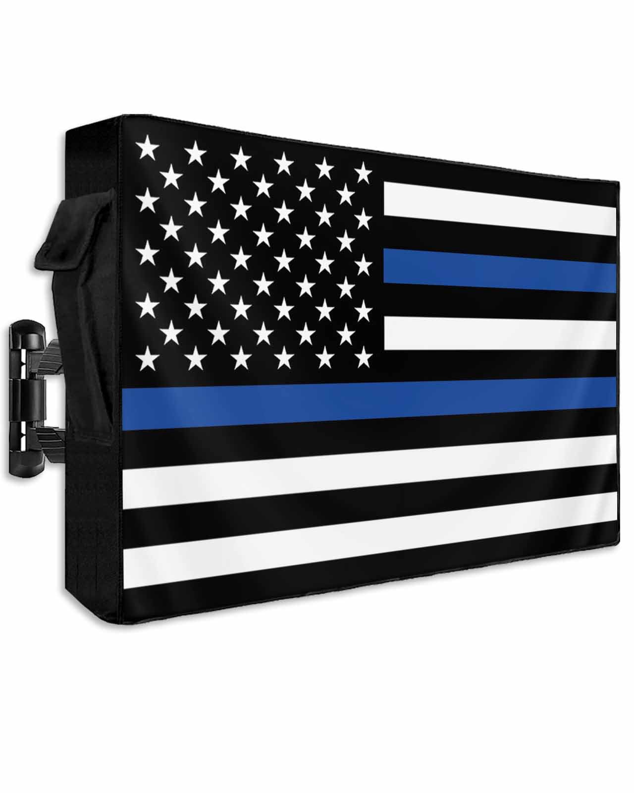 Blue White American Flag Outdoor TV Cover 40 to 43 Inch Weatherproof ...