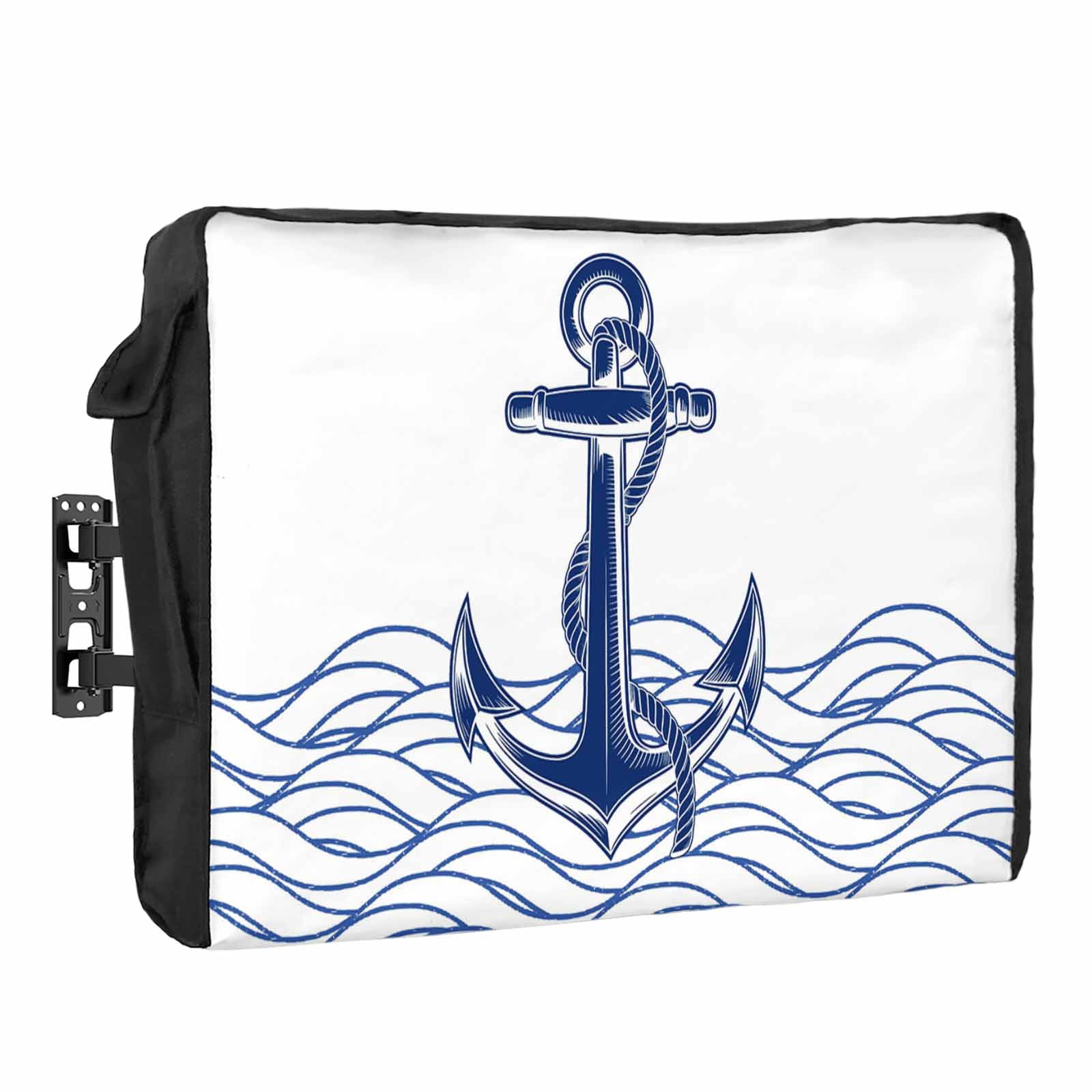 Blue White Anchor Outdoor TV Cover 40 to 43 inch Weatherproof ...