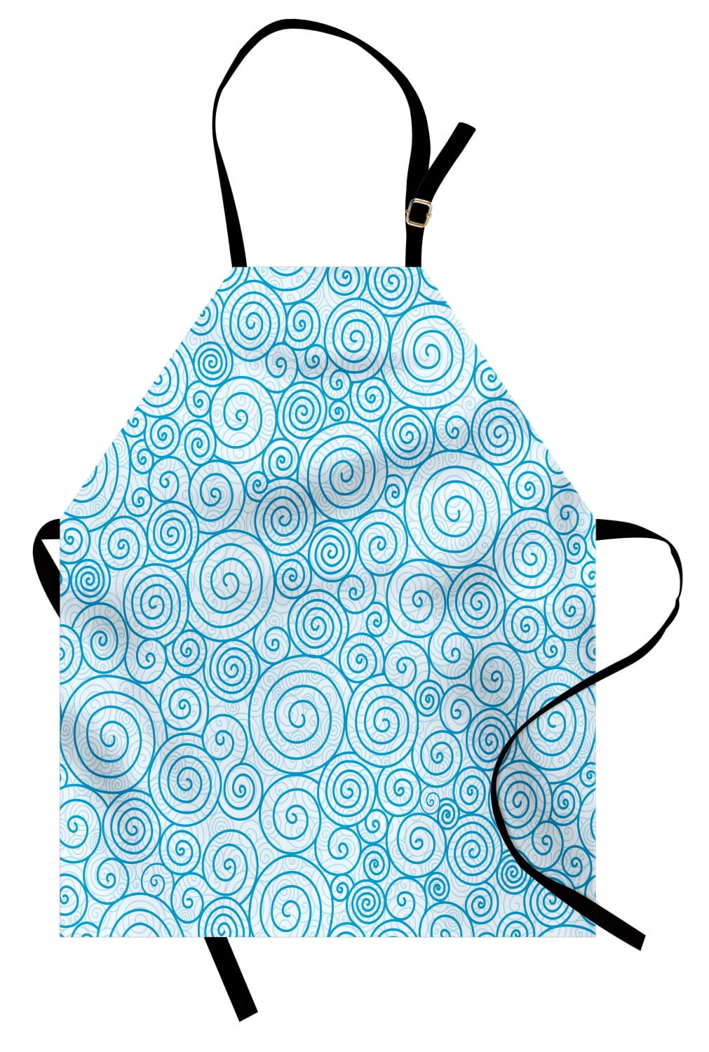 Blue and White Apron Abstract Swirls Ocean Sea Inspired Pattern in ...