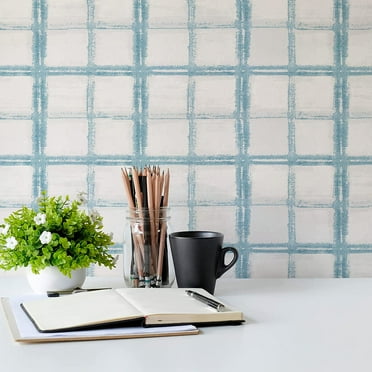 "Caltero Waterproof Blue Brick Self-Adhesive Peel and Stick Wallpaper ...