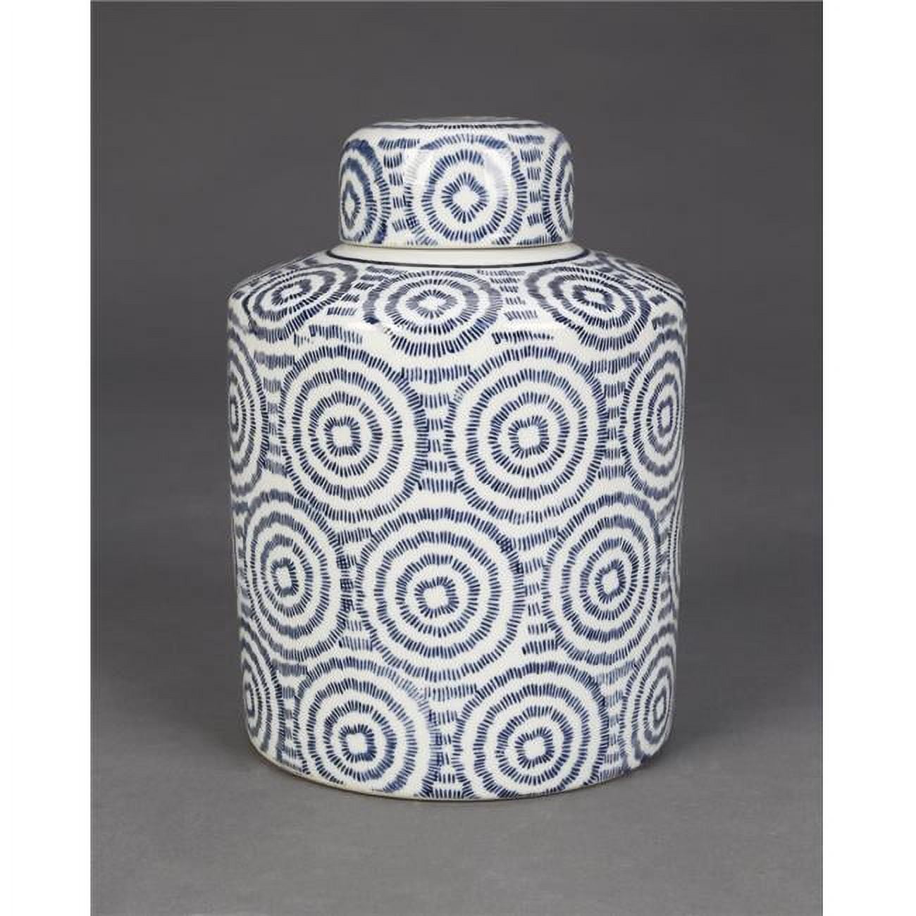 Blue & White Circles Cylindrical Jar with Lid - Walmart.com Blue & White Circles Cylindrical Jar with Lid - Walmart.com