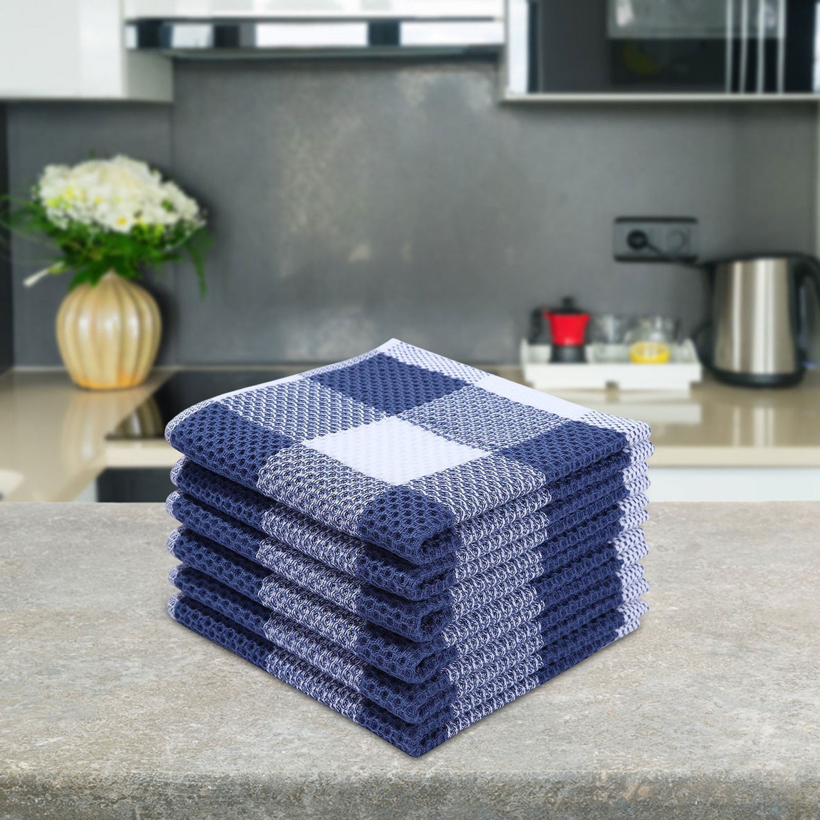 Blue And White Cotton Dishcloth/ Cotton Dishcloths Extra Large And ...