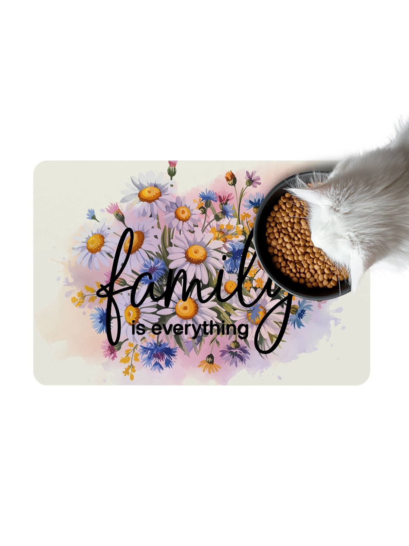 Blue White Daisy Flowers Doormat Non Slip Diatomaceous Earth Door Mat ...