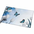 Blue White Floral Entryway Rug 2x3ft Washable Non Slip Bathroom Rug Low ...