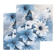 Blue White Floral Kitchen Dish Towels for Drying Dishes Set of 2 ...