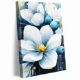 Blue White Floral Prints Wall Art Painting Home Decor Artwork Poster ...
