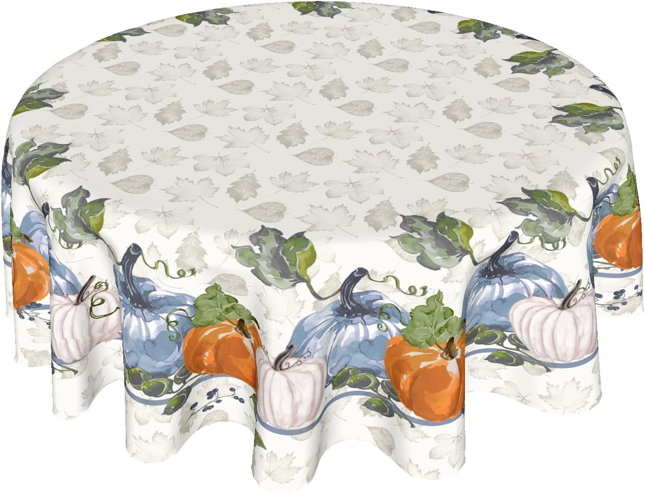 Blue White Floral Round Tablecloth 60 Inch Spring Summer Tablecloth ...