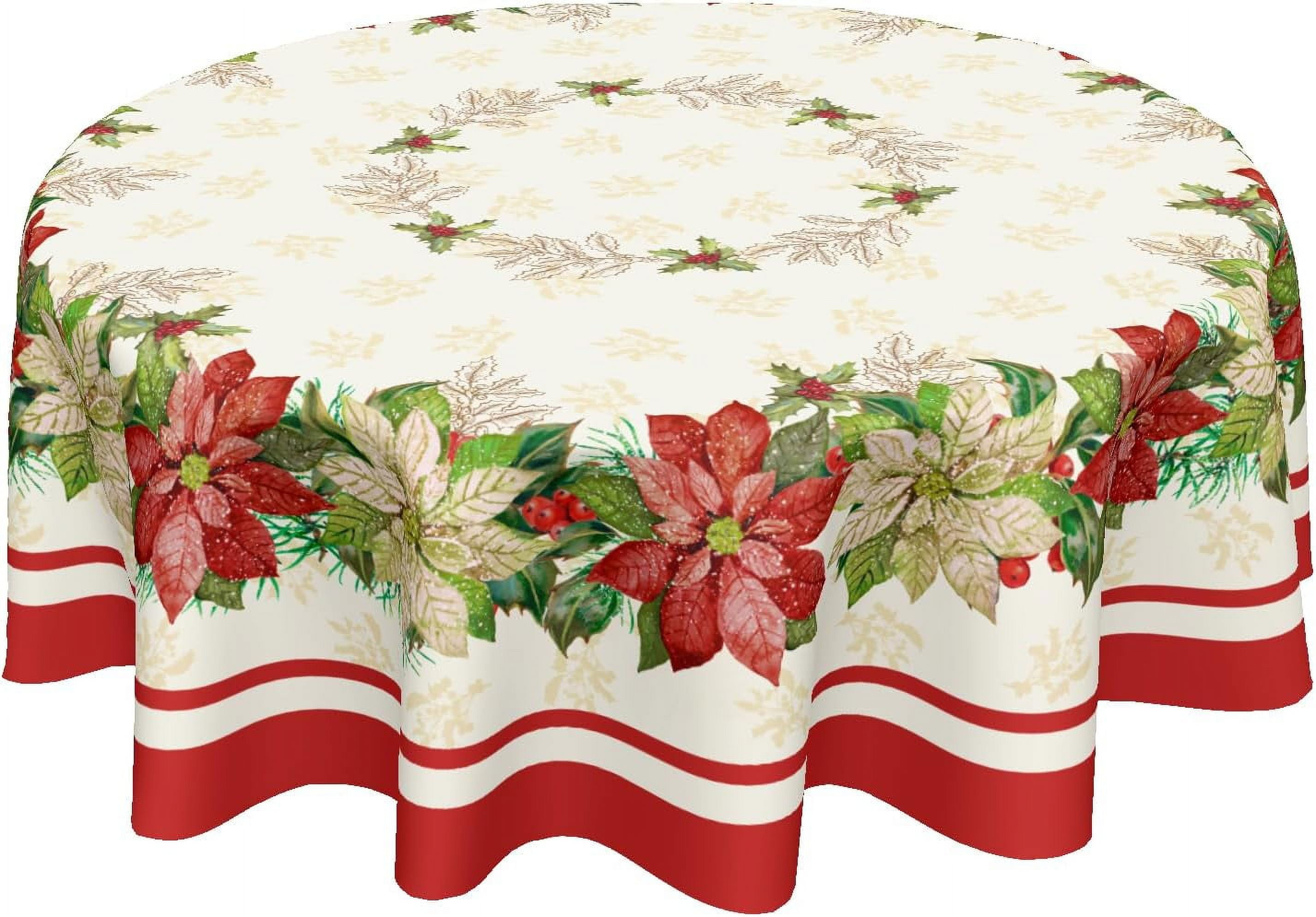 Blue White Floral Round Tablecloth 60 Inch Spring Summer Tablecloth ...