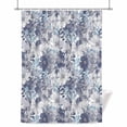 Blue White Floral Shower Curtains for Bathroom, Watercolor Spring Blue ...