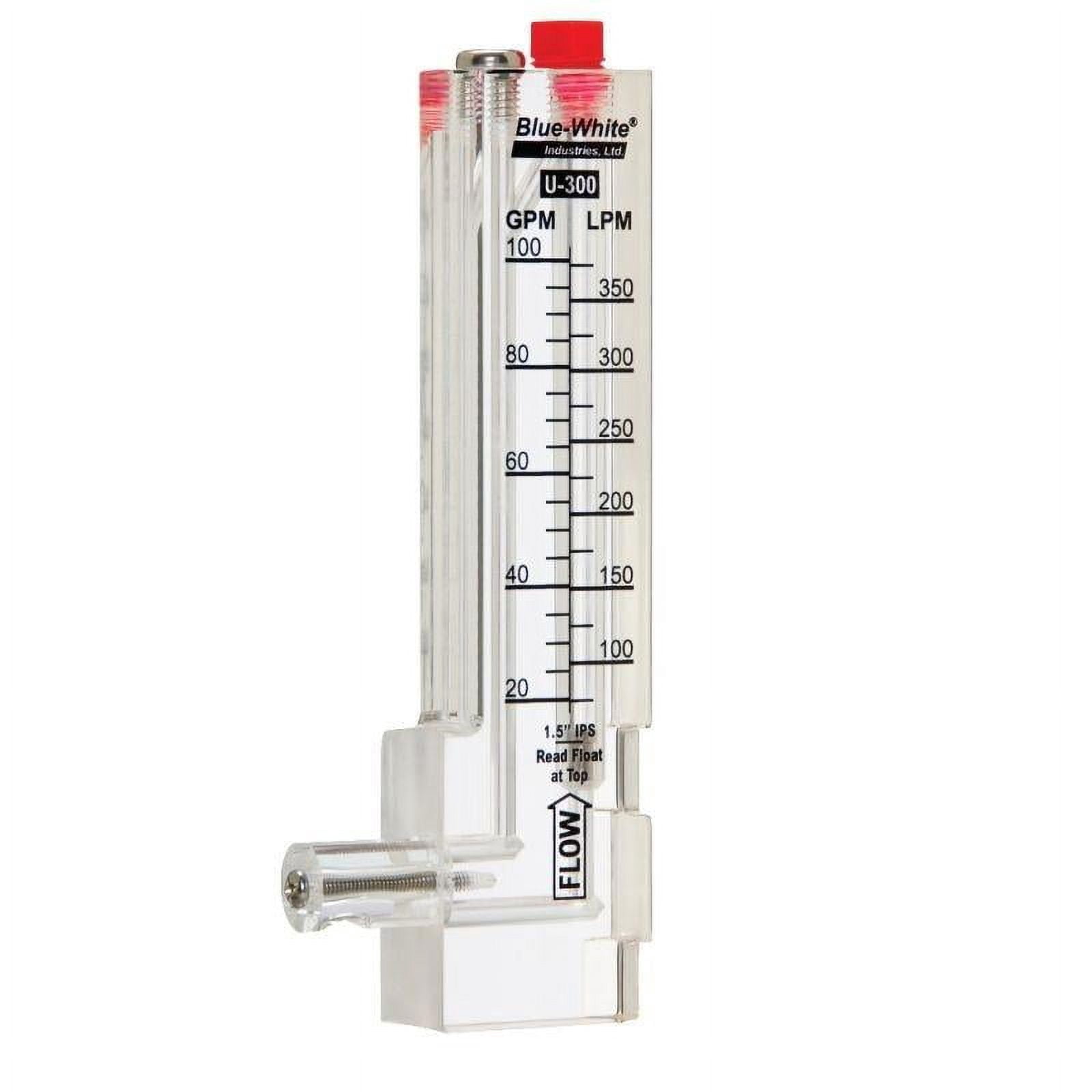 Blue-White Flow Meter 1-1/2in. Pipe, Vertical, Downward Flow D-30150P ...