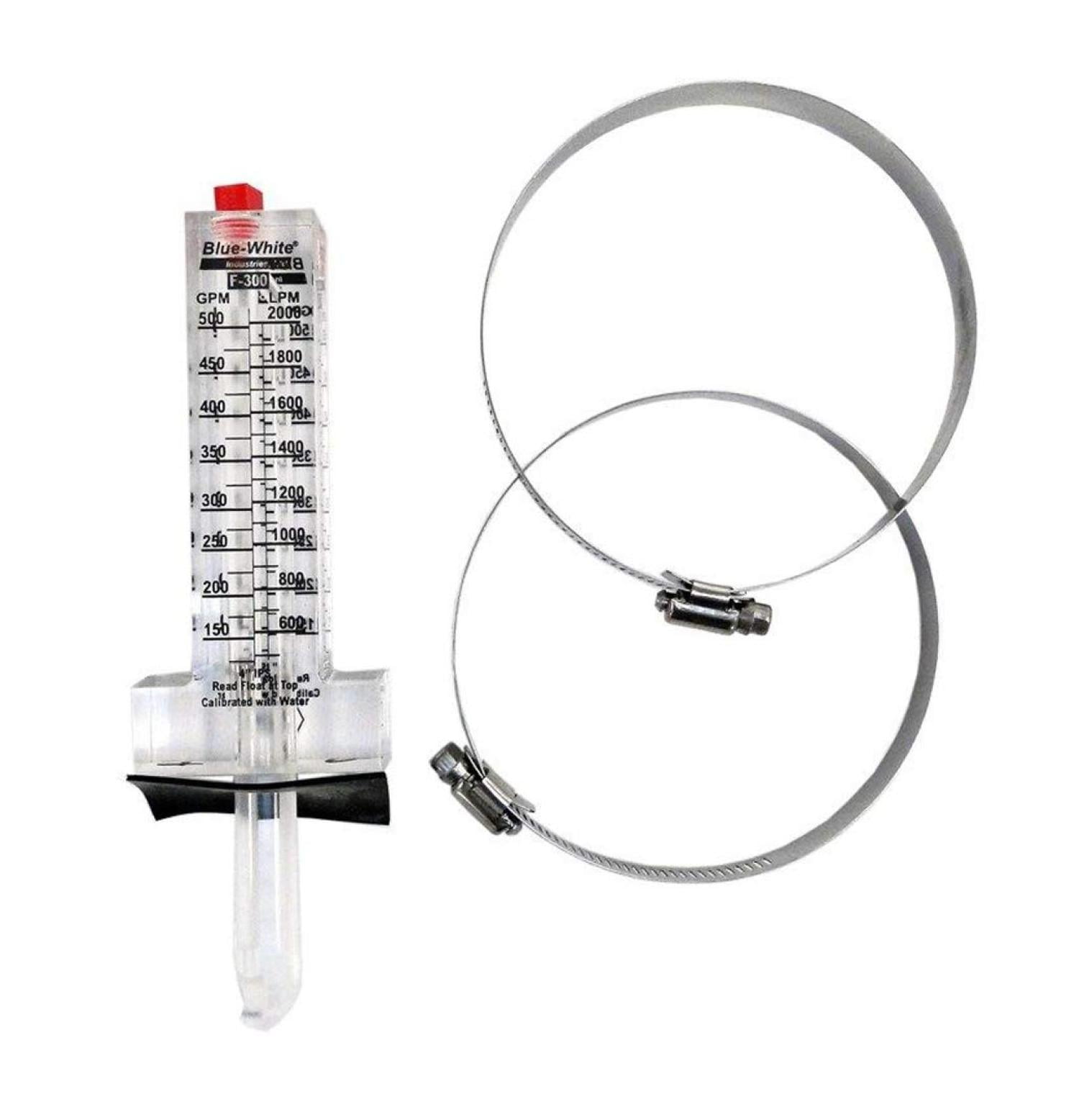 Blue-White Flowmeter for 4 in. PVC Pipe, Horizontal Installation ...