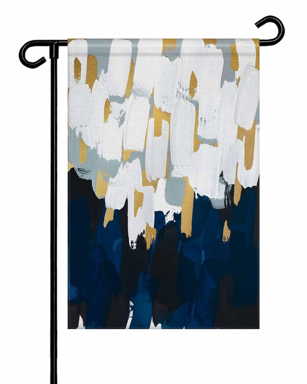 Blue White Garden Flags 12x18 Double Sided Outside Decoration Gold ...
